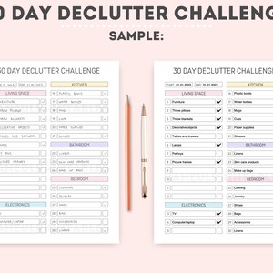 Editable 30 Day Declutter Challenge|printable Declutter Challenge ...