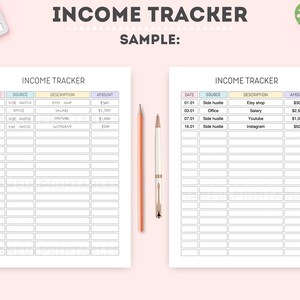 Editable Income Tracker|printable Financial Planner|income Sheet|budget ...