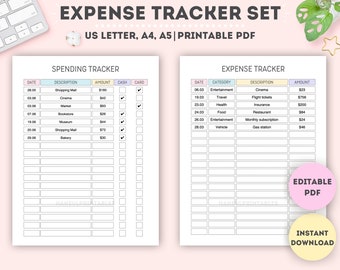 Printable Daily Expense Tracker - Etsy