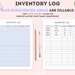 Editable Inventory Logprintable Inventory Trackerinventory ...
