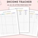 Editable Income Tracker|printable Financial Planner|income Sheet|budget ...