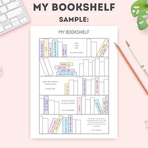 Bookshelf Printable Template, Books to Read, Books I've Read, Book ...