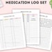 Editable Medication Log Set|printable Supplement Tracking Sheet ...