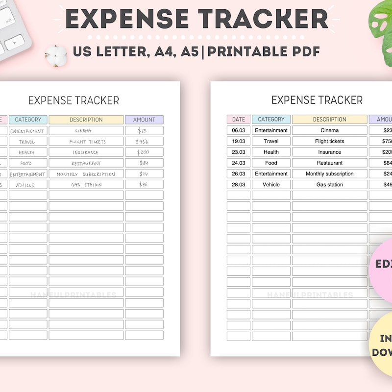 Expense Tracker - Etsy