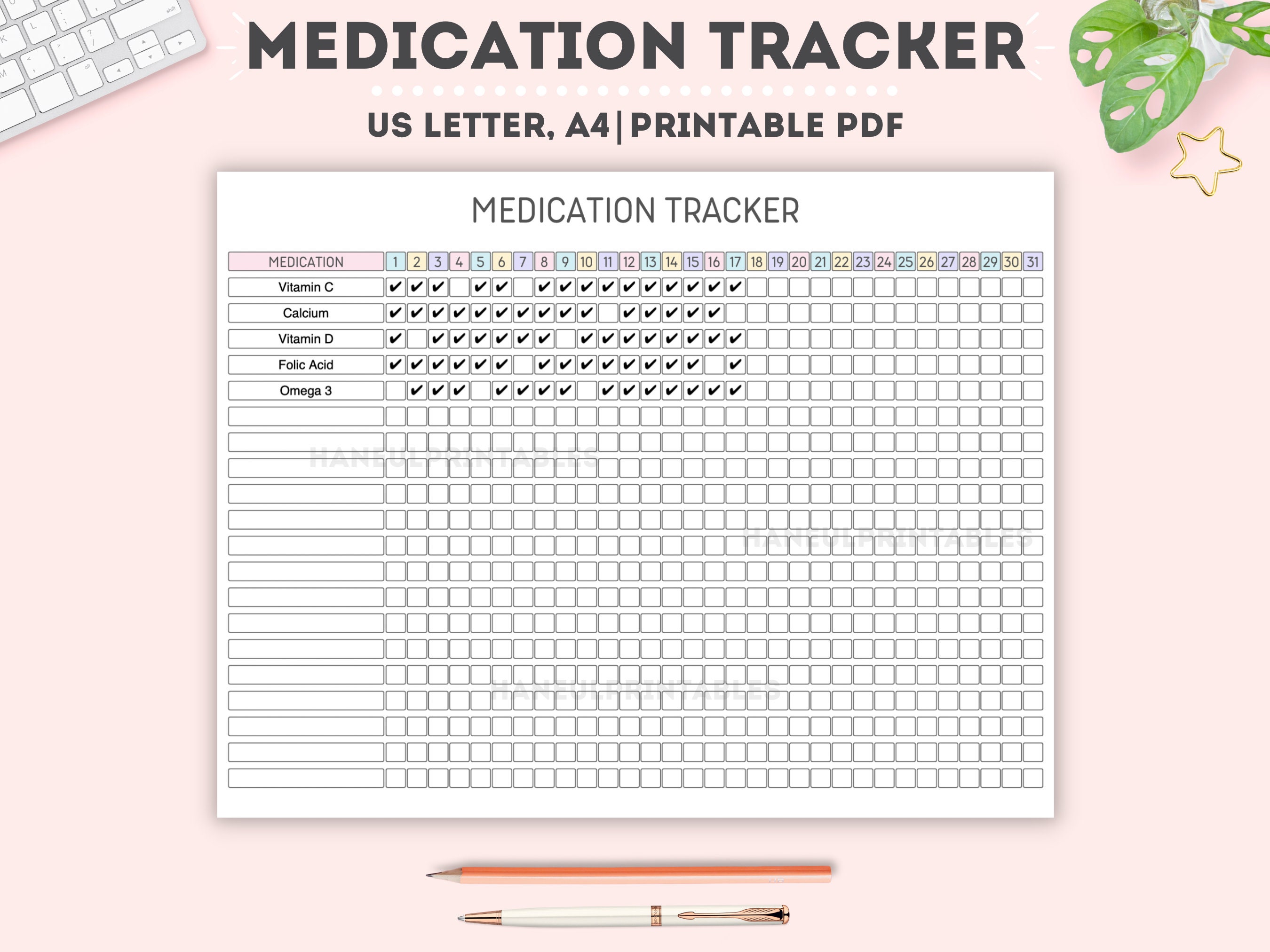 Editable Medication Log|printable Supplement Tracking Sheet|medication ...