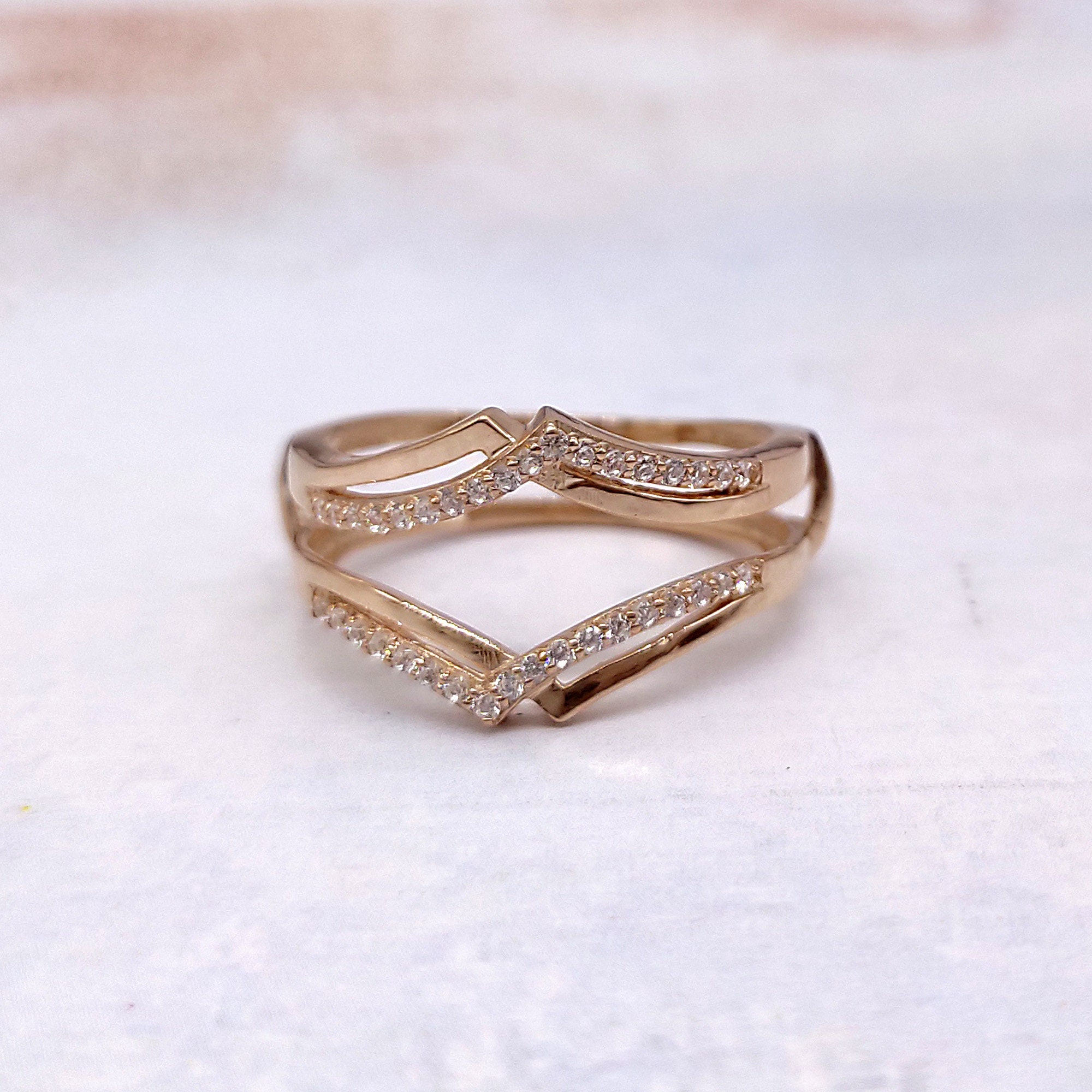 Enhancer Ring Engagement Enhancer Guard Ring Diamond Wedding | Etsy