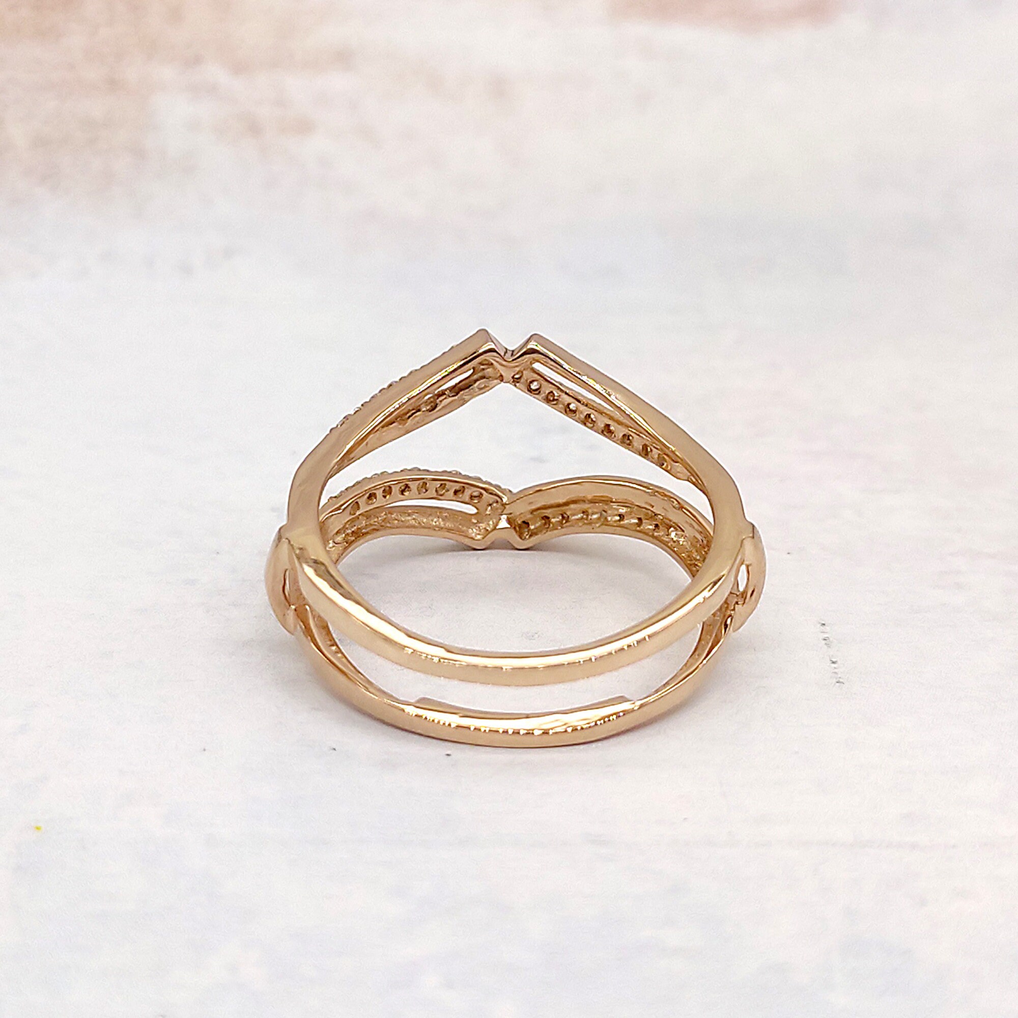 Enhancer Ring Engagement Enhancer Guard Ring Diamond Wedding | Etsy