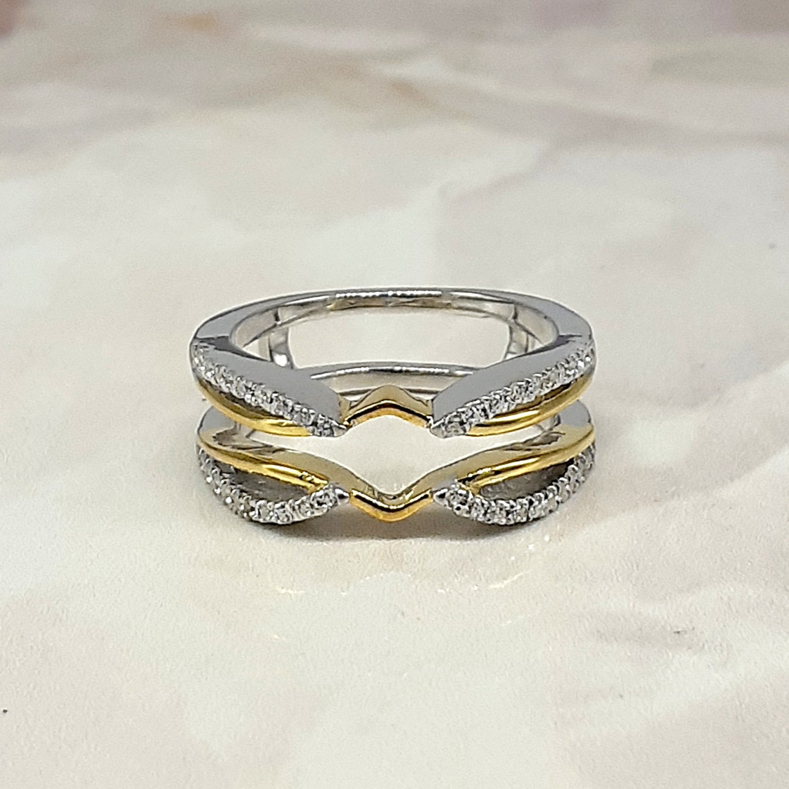 Enhancer Ring Engagement Enhancer Guard Ring Diamond Wedding - Etsy