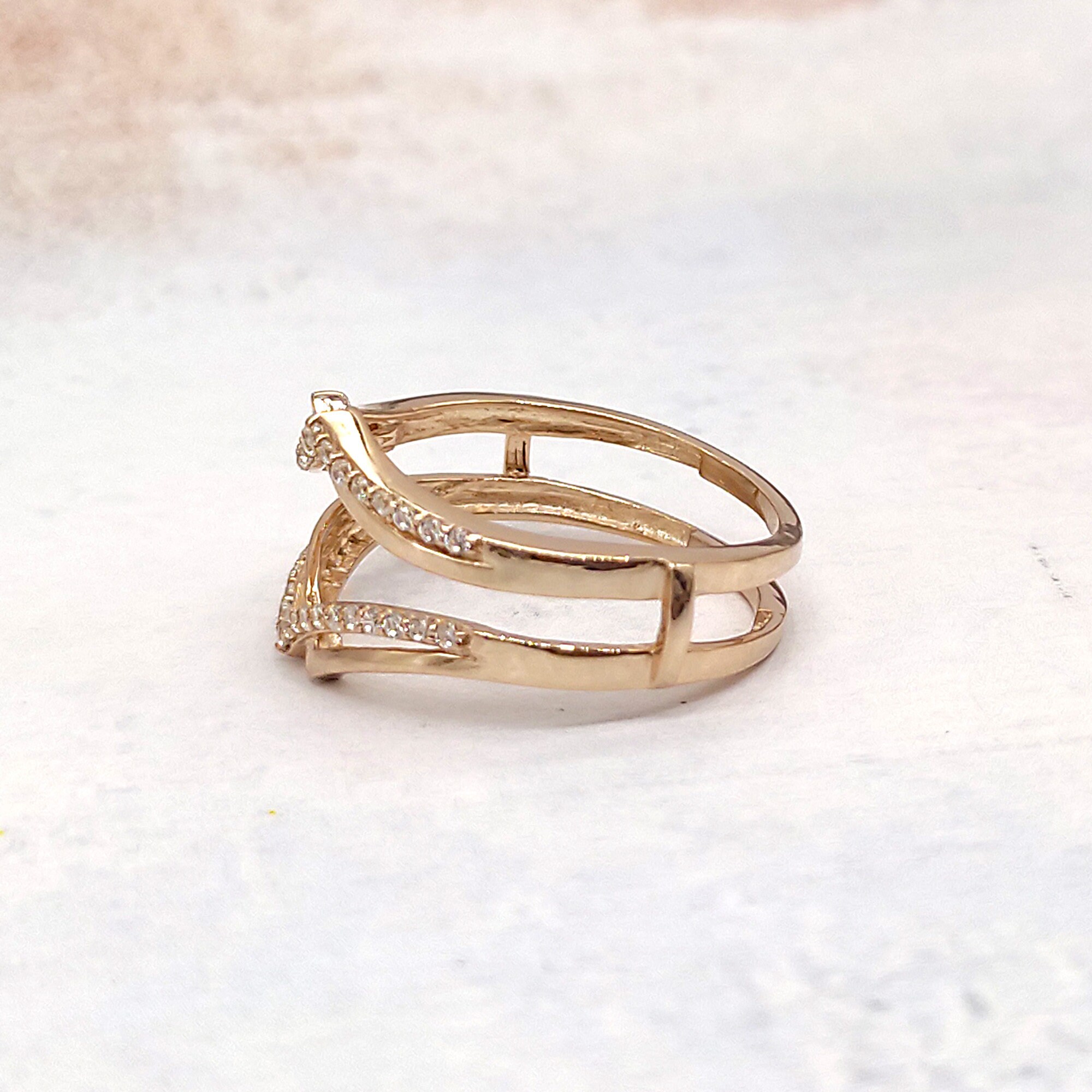 Enhancer Ring Engagement Enhancer Guard Ring Diamond Wedding | Etsy