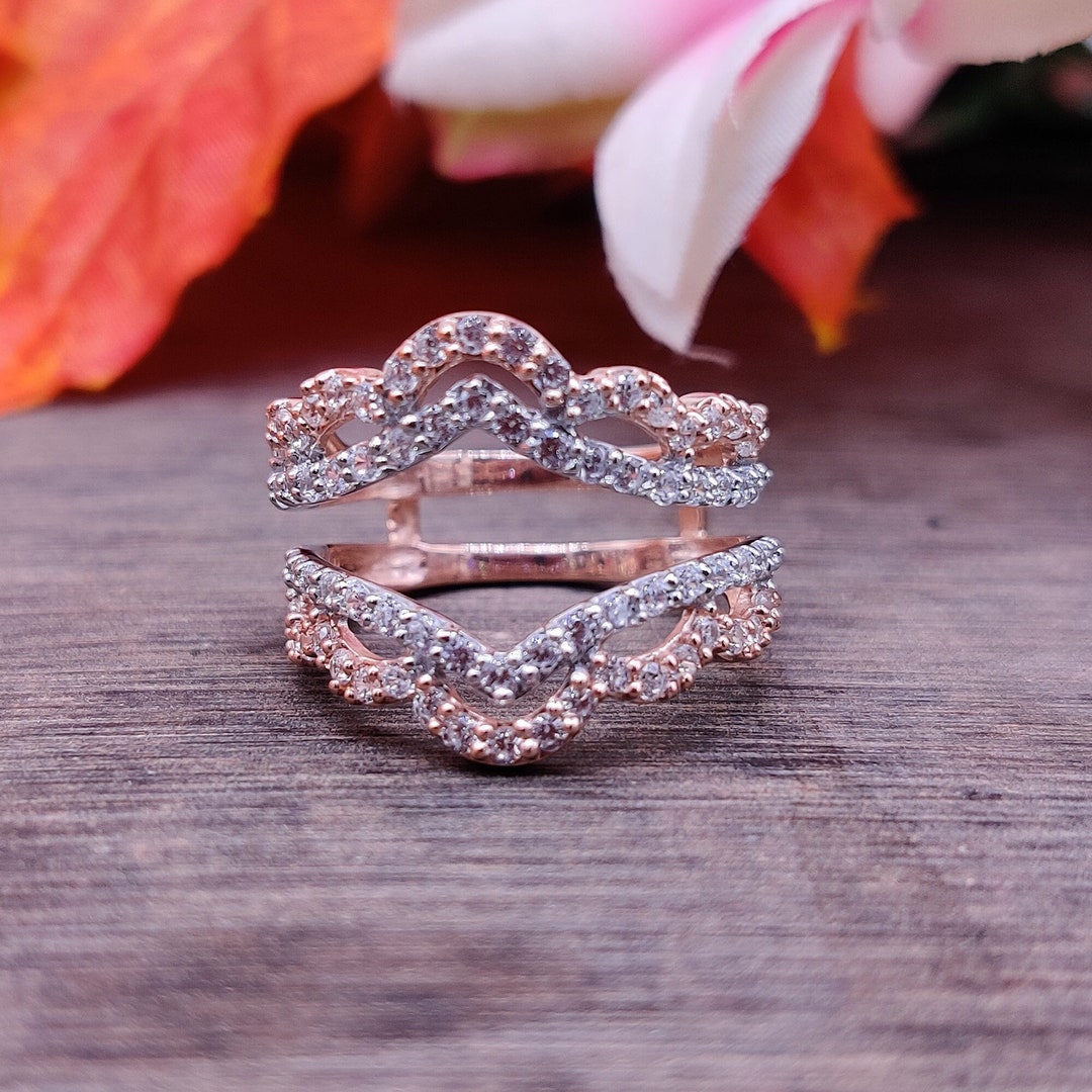 Designer Enhancer Ring, Engagement Enhancer Guard Ring, Diamond ...