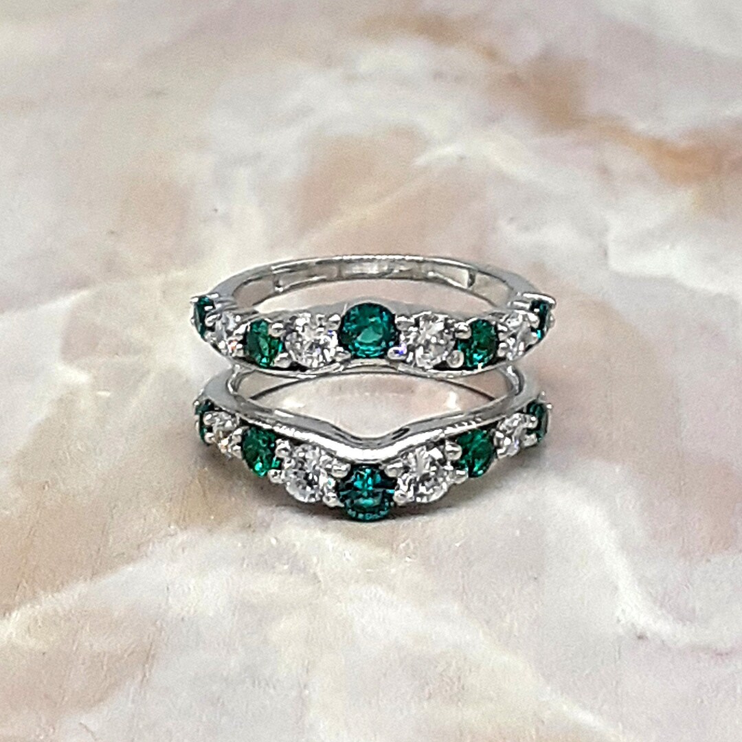 Engagement Enhancer Guard Ring, Wedding Enhancer Wrap Band Ring ...