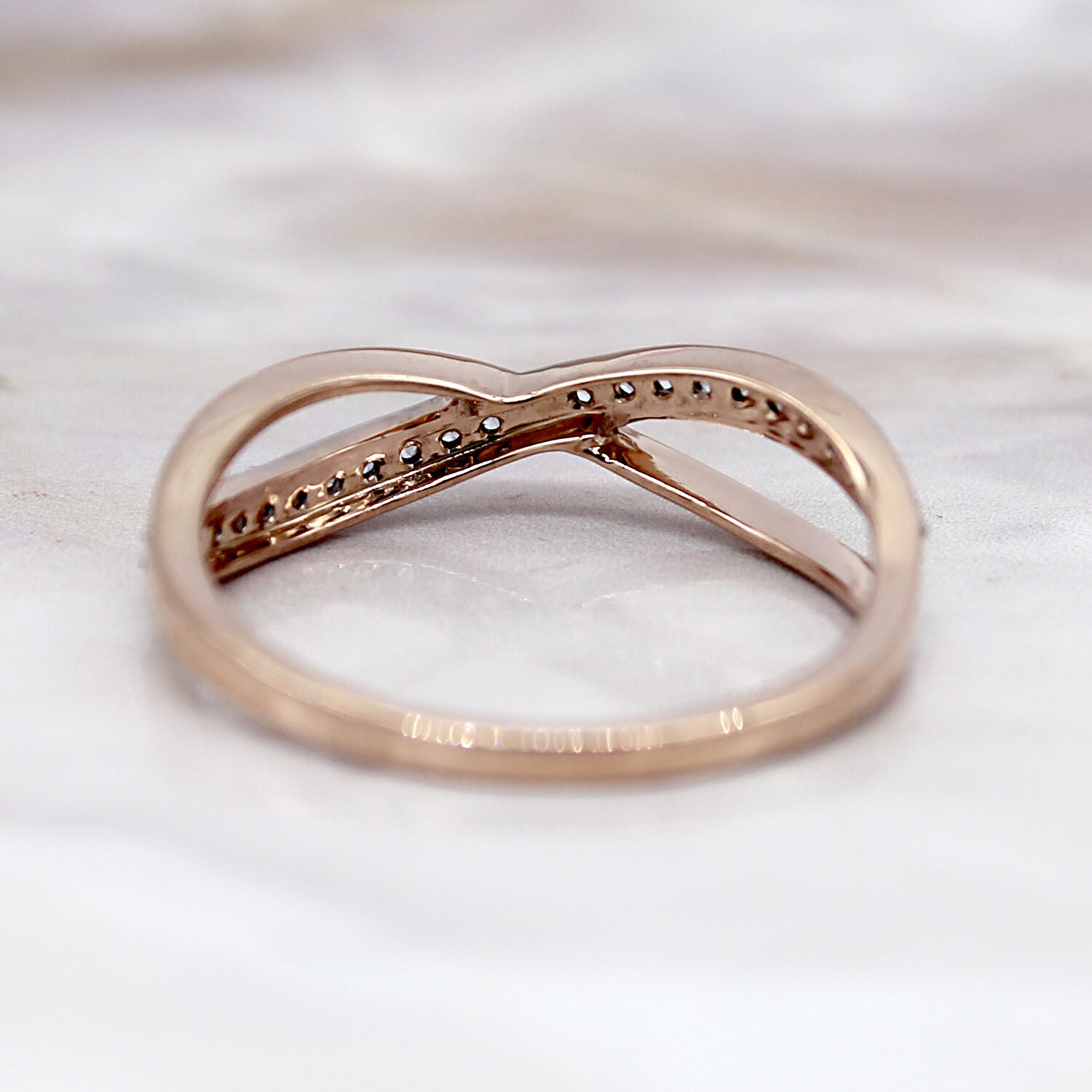 Infinity Ring Sterling Silver Rose Gold Plated Ring Infinity - Etsy