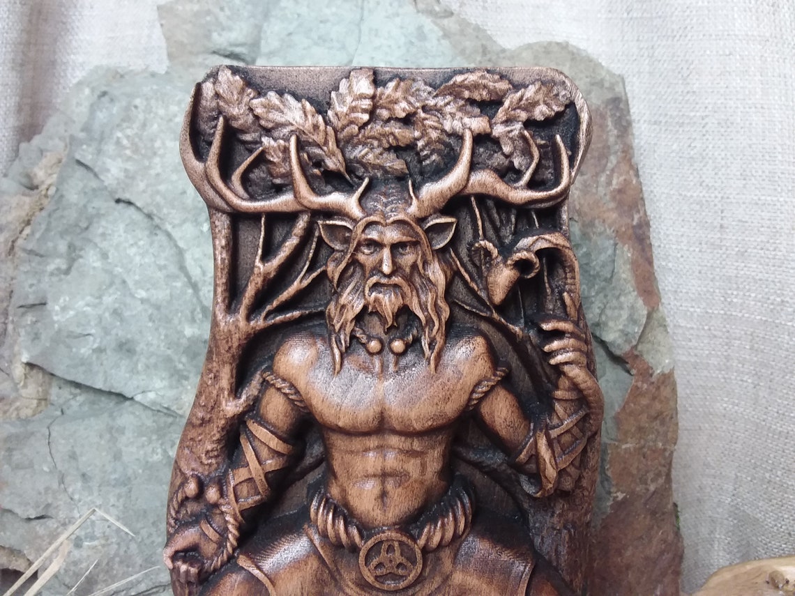 Cernunnos God statue Wiccan altar Horned forest god Altar | Etsy