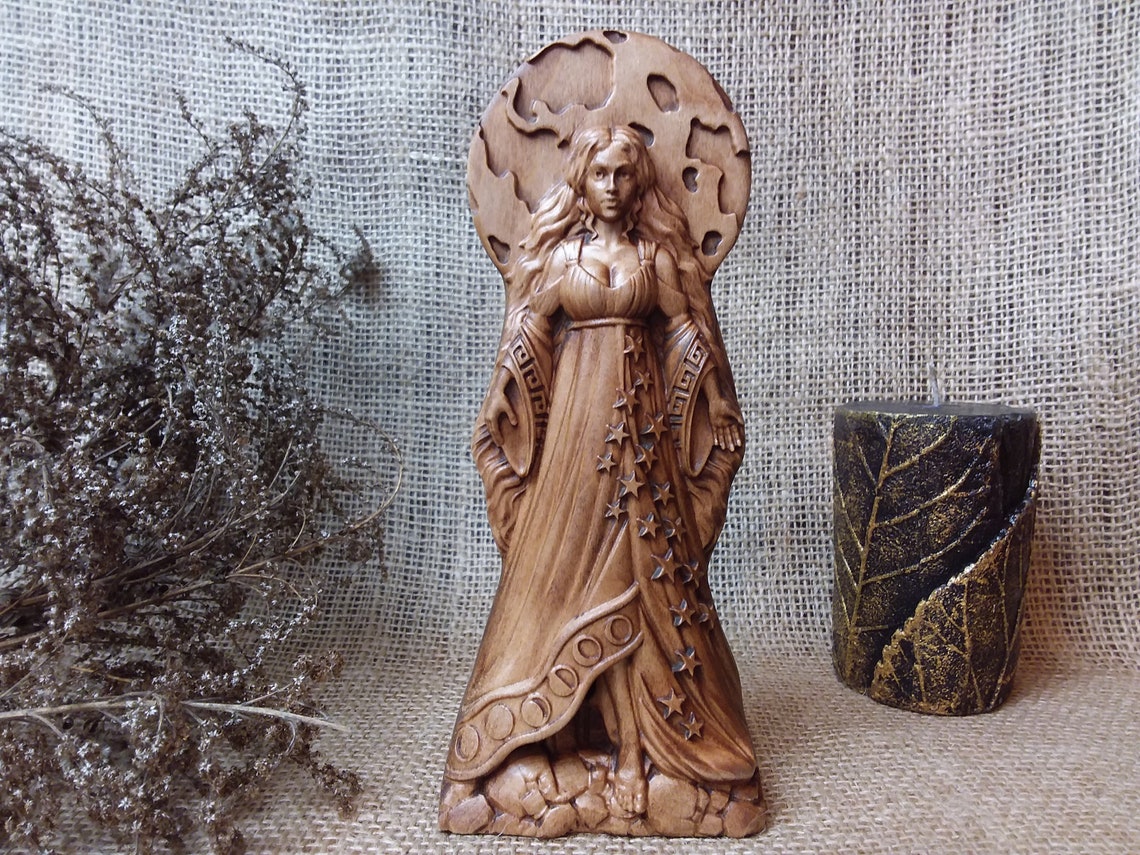 Nyx Goddess of Night Ancient Greek goddess altar statue | Etsy