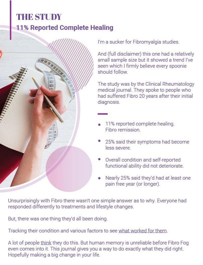 The Fibromyalgia Companion Journal: Fibro Remission Tracker - Etsy UK