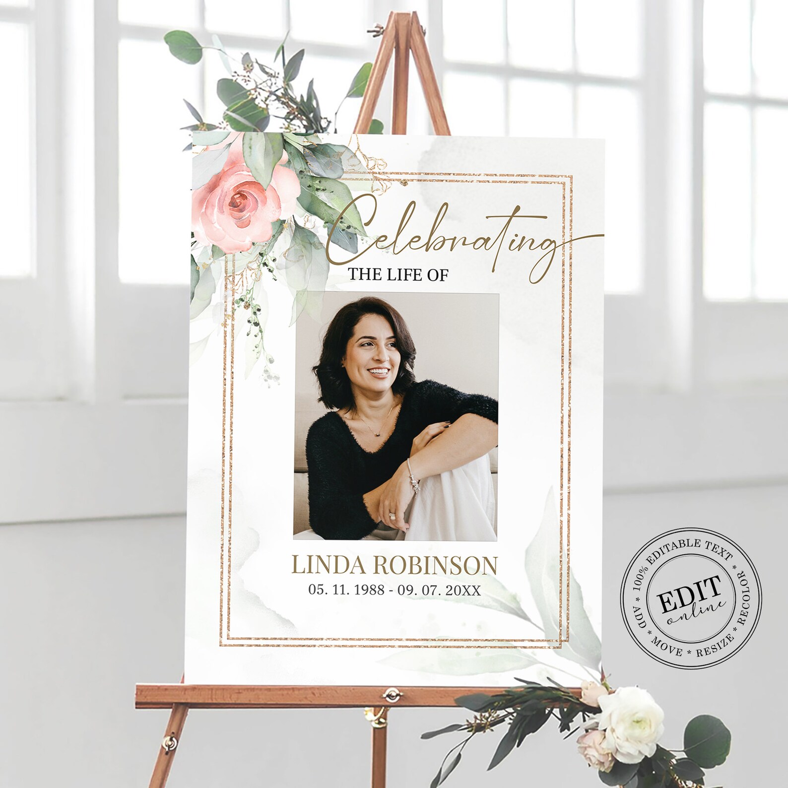 Funeral Welcome Sign Template, Celebration of Life Poster, Memorial ...