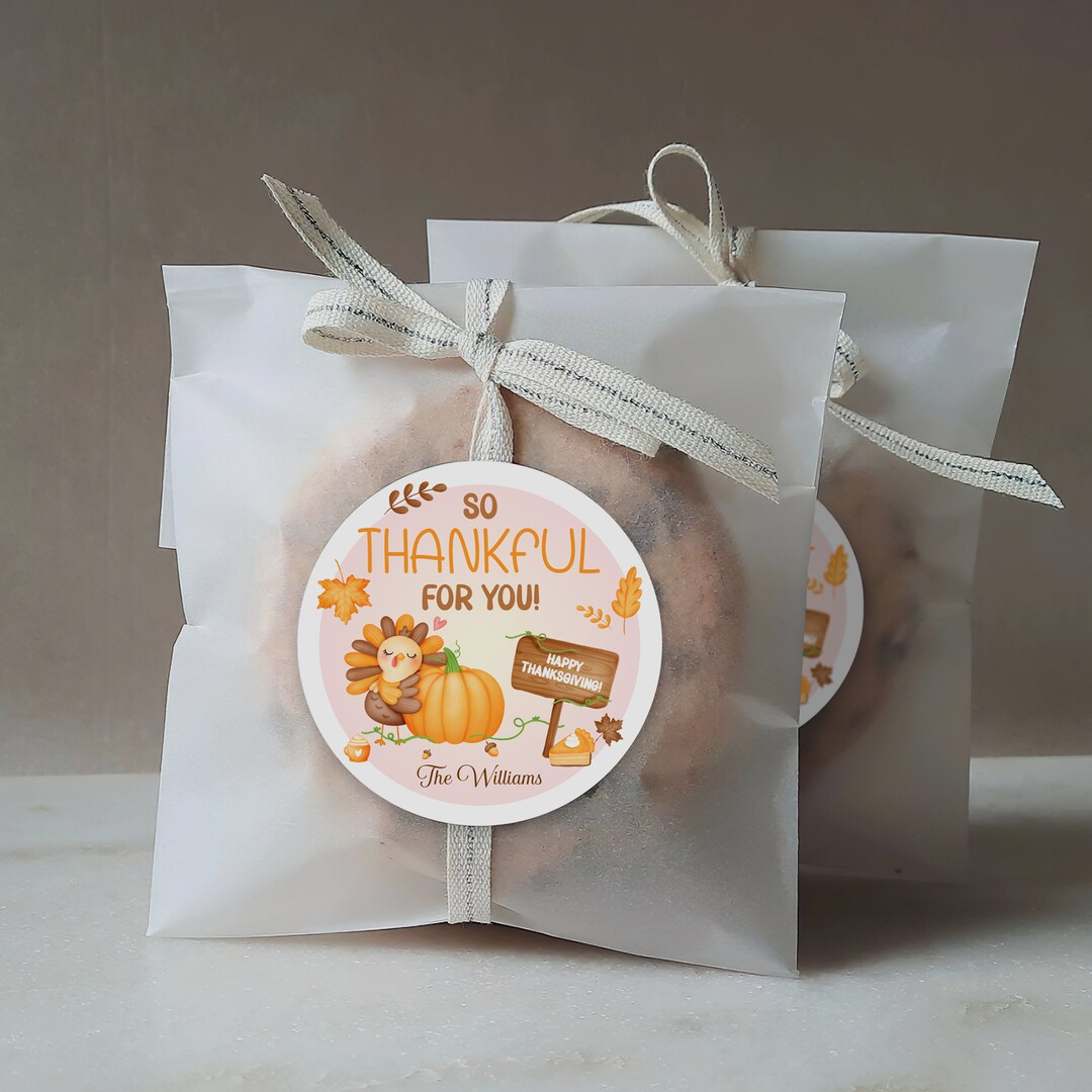 Editable Thanksgiving Gift Tag, Autumn Favor Tags, Thankful for You Tag ...