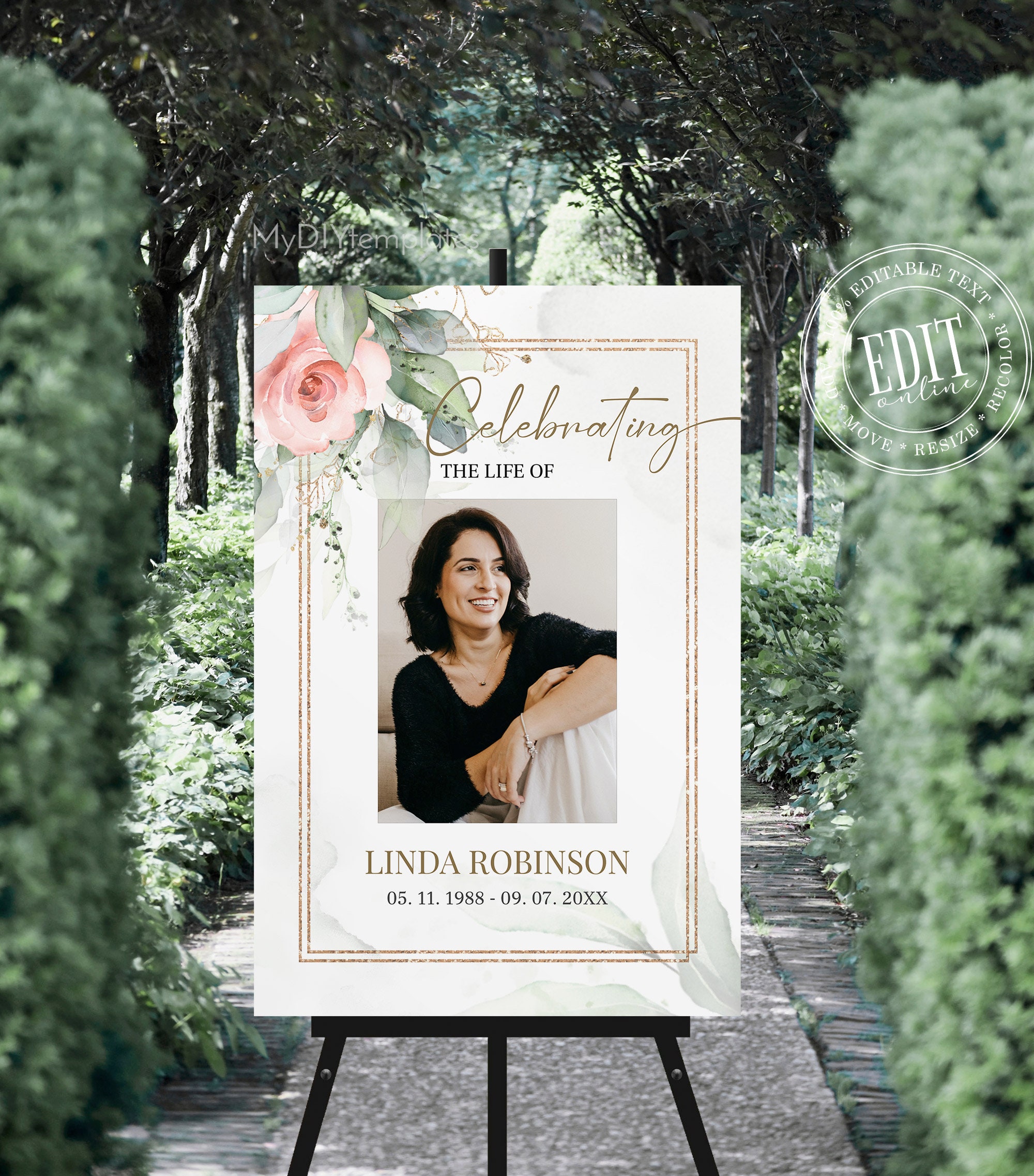 Funeral Welcome Sign Template, Celebration of Life Poster, Memorial ...