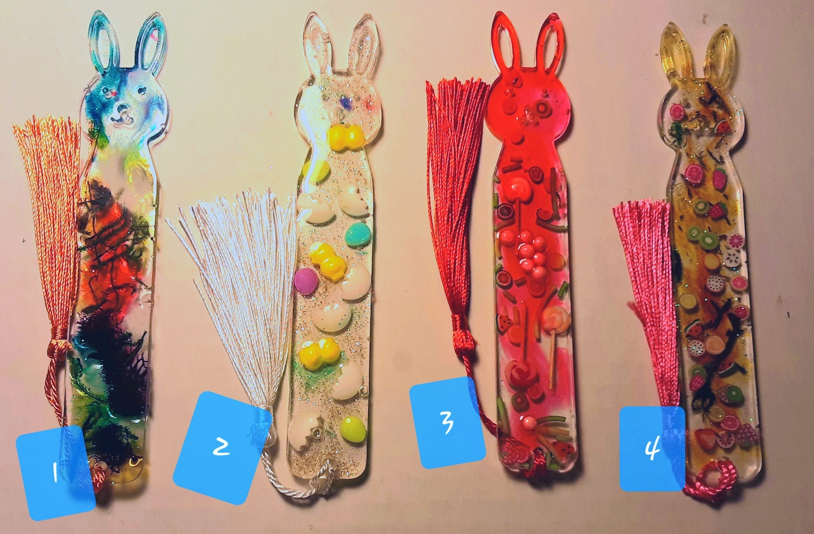 Easter Bunny Resin Bookmark/ Bunny Rabbit Bookmark/easter Basket ...