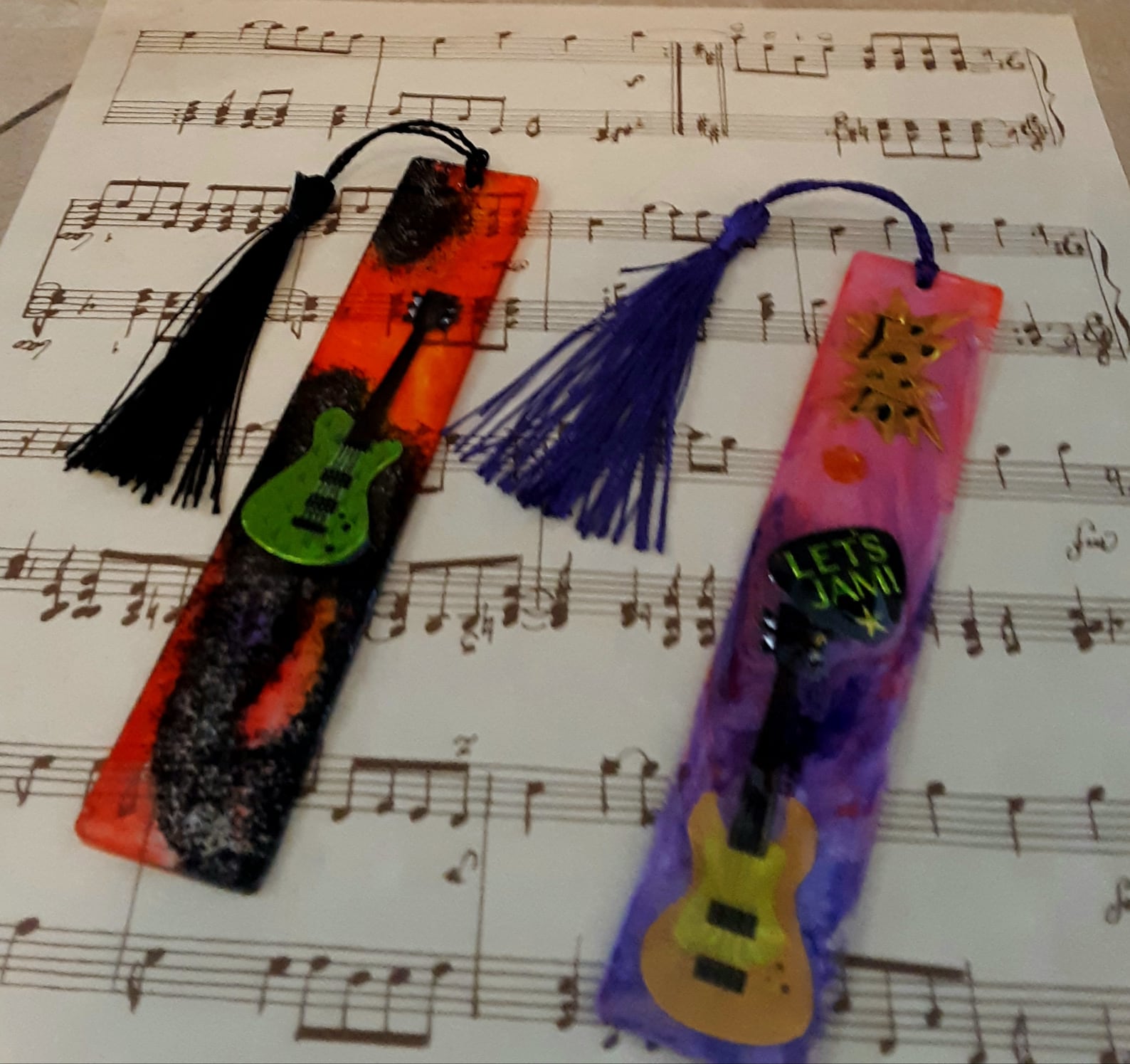 Resin Bookmark/rock Music/rock Star/handmade/gift - Etsy