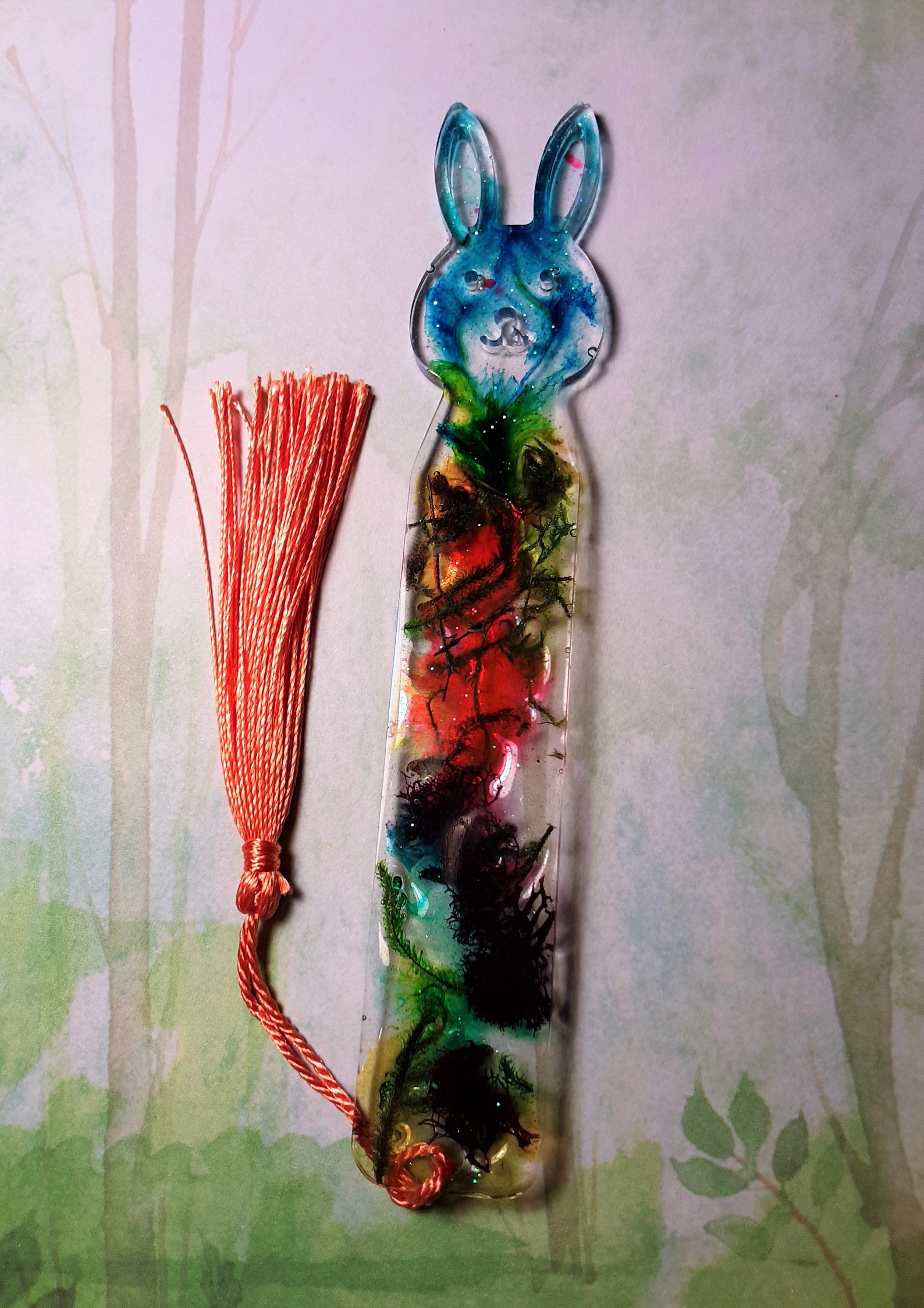 Easter Bunny Resin Bookmark/ Bunny Rabbit Bookmark/easter Basket ...