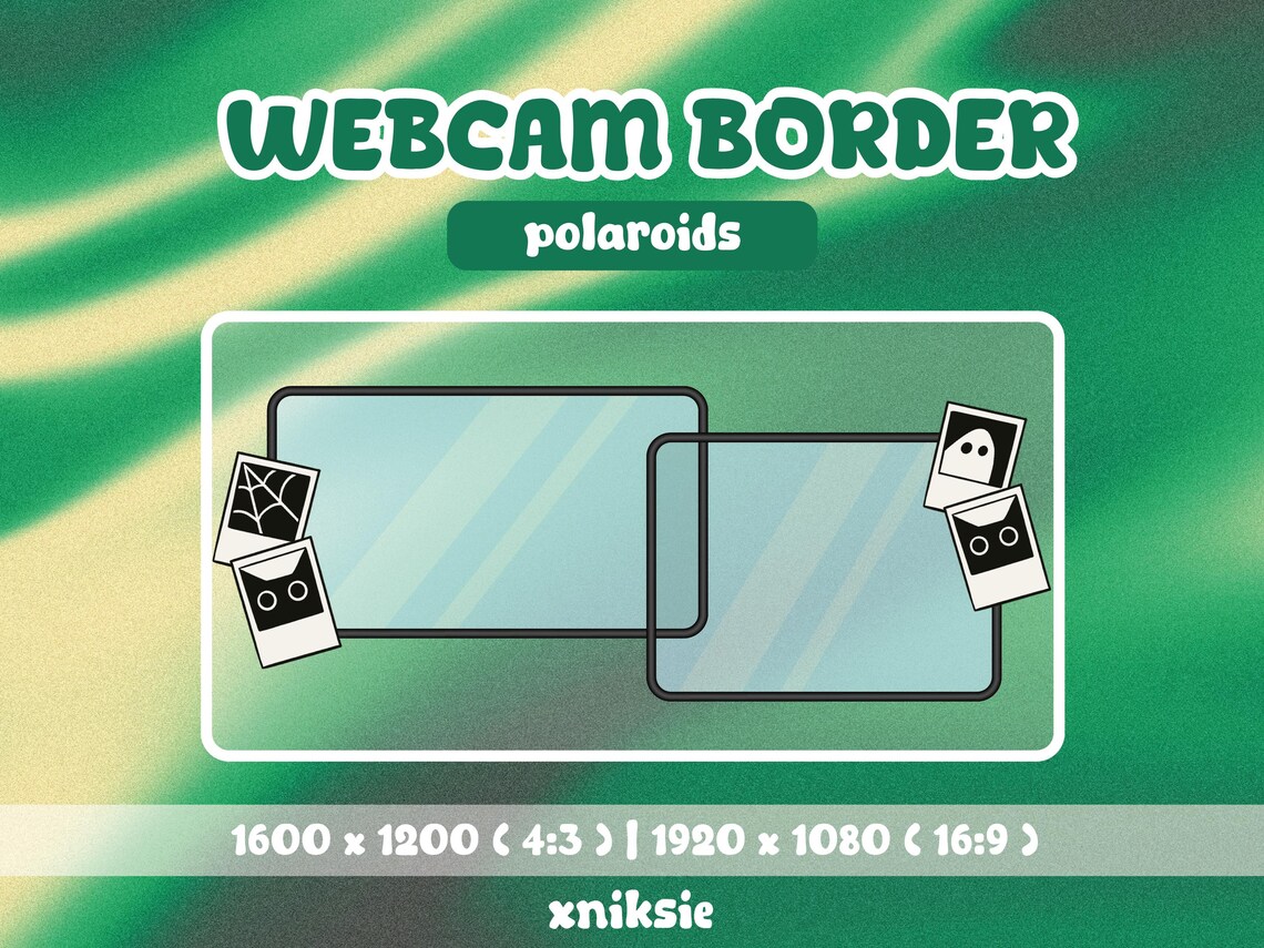 Spooky Polaroid, Stream Webcam Border, Game Capture Frame, Twitch ...