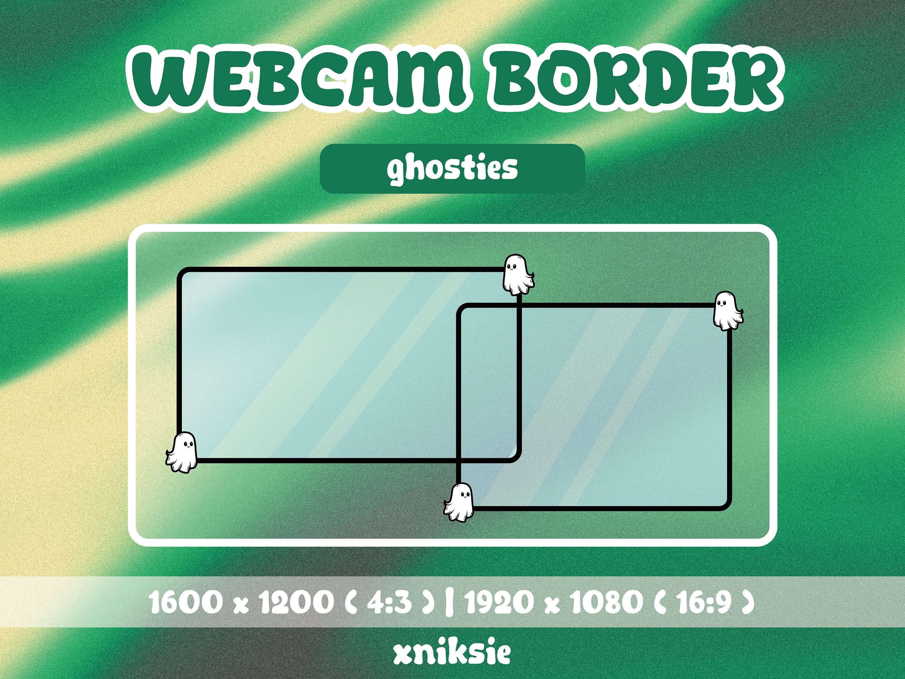 Ghost Stream Webcam Border, Game Capture Frame, Twitch Halloween Theme ...