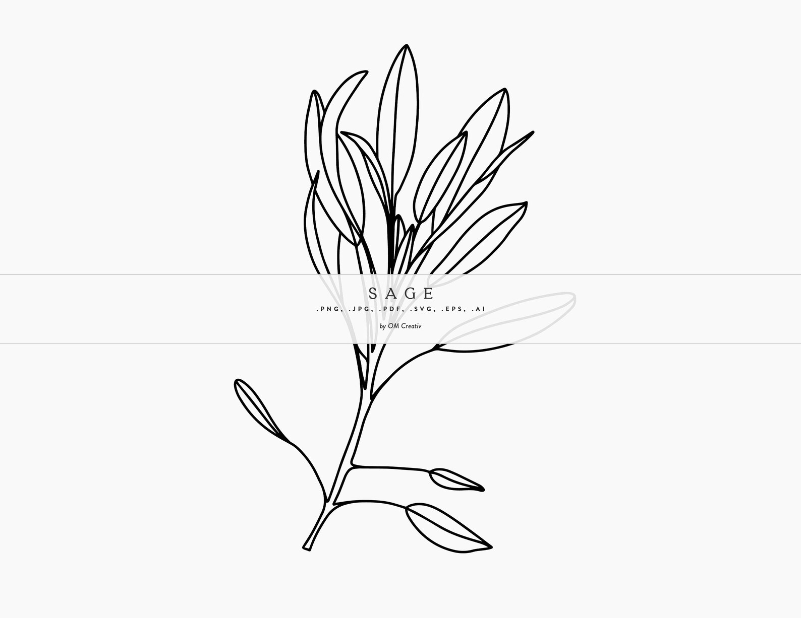 Sage SVG, Kitchen Print, Cricut SVG, Cricut Items, Herbs SVG, Herb ...