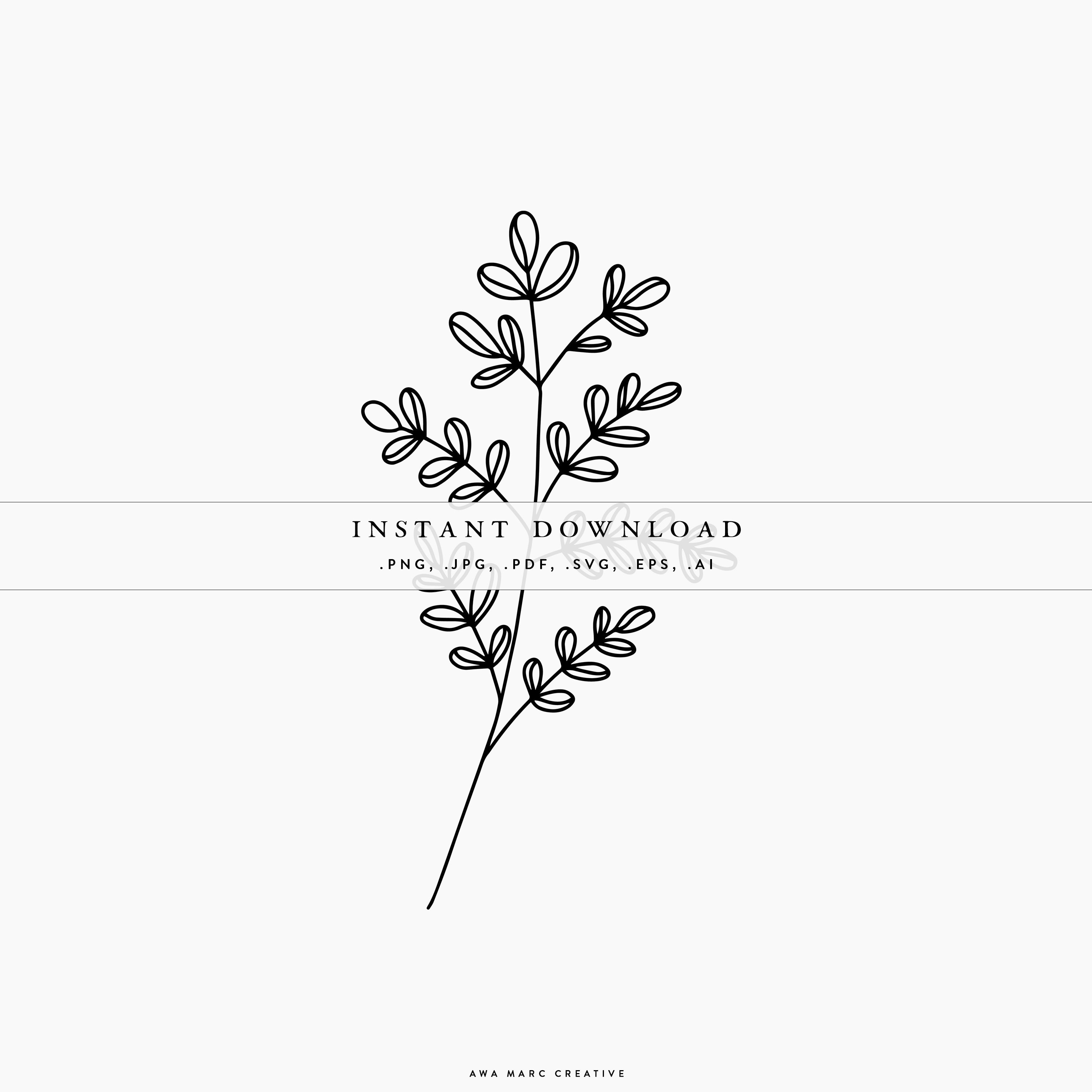 Simple Tree Branch Outline