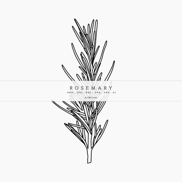 Rosemary Svg - Etsy