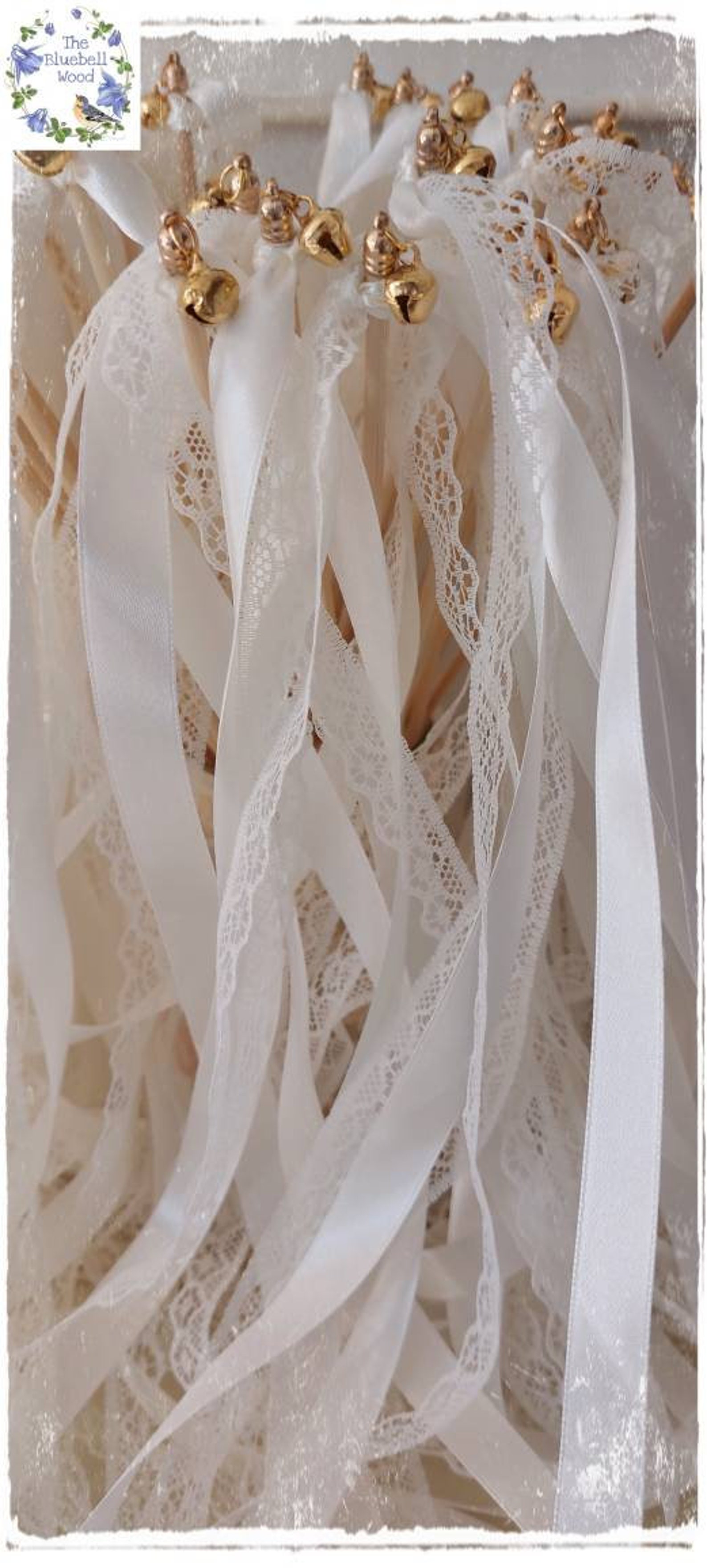 Wedding Wands / Wedding Ribbon Wands / Wedding Bells / Wedding - Etsy