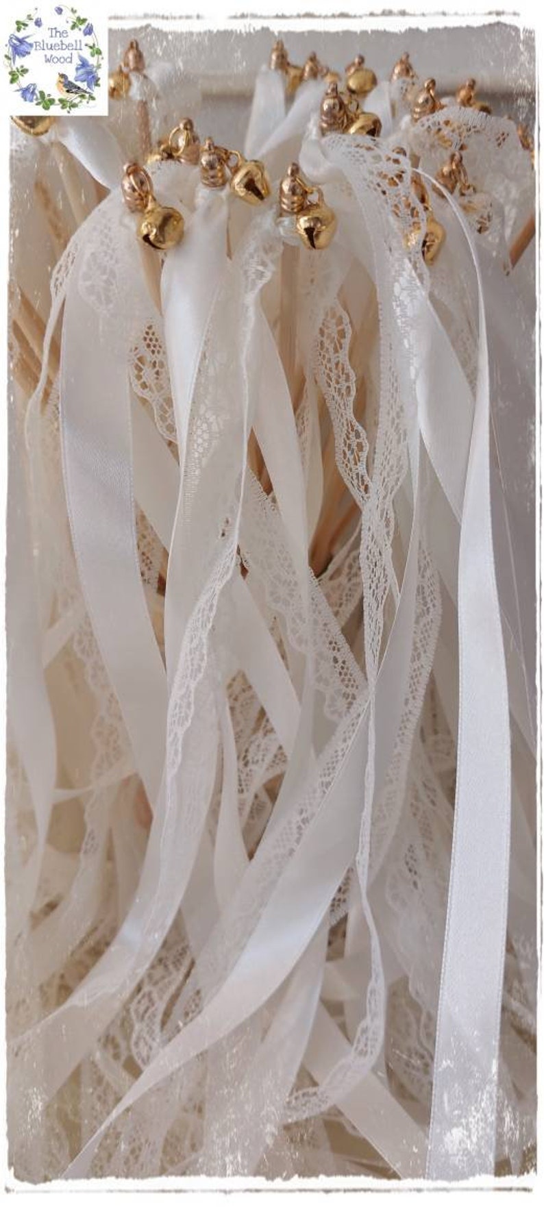 Wedding Wands / Wedding Ribbon Wands / Wedding Bells / Wedding - Etsy