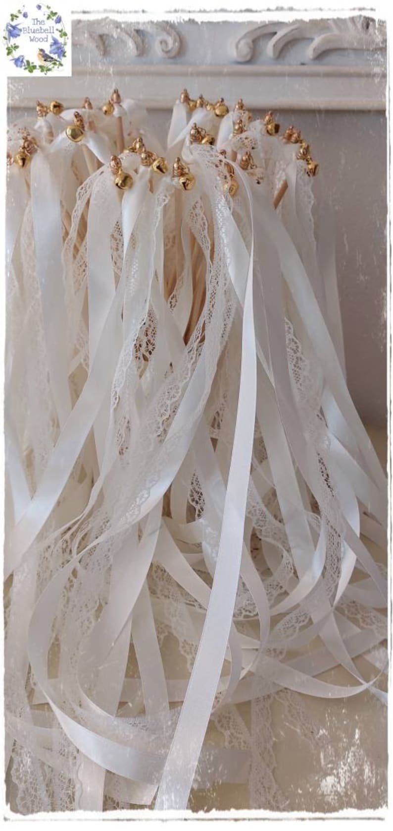 Wedding Wands / Wedding Ribbon Wands / Wedding Bells / Wedding - Etsy