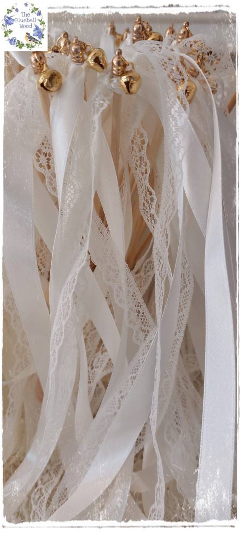 Wedding Wands / Wedding Ribbon Wands / Wedding Bells / Wedding - Etsy