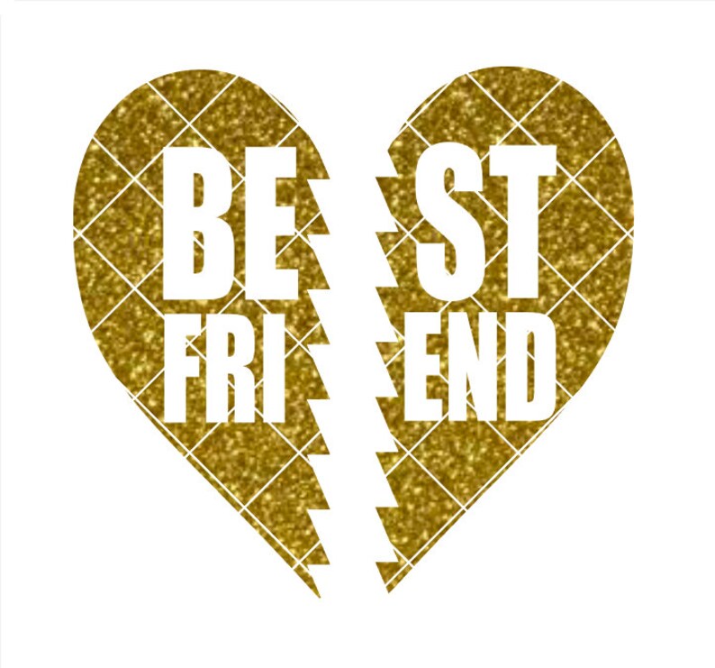 Best Friends Heart Solid .svg .png .pdf .eps .dxf Instant - Etsy