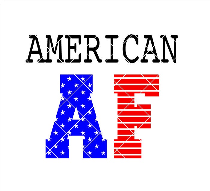 American AF .svg .png .pdf .eps .dxf Instant Download - Etsy