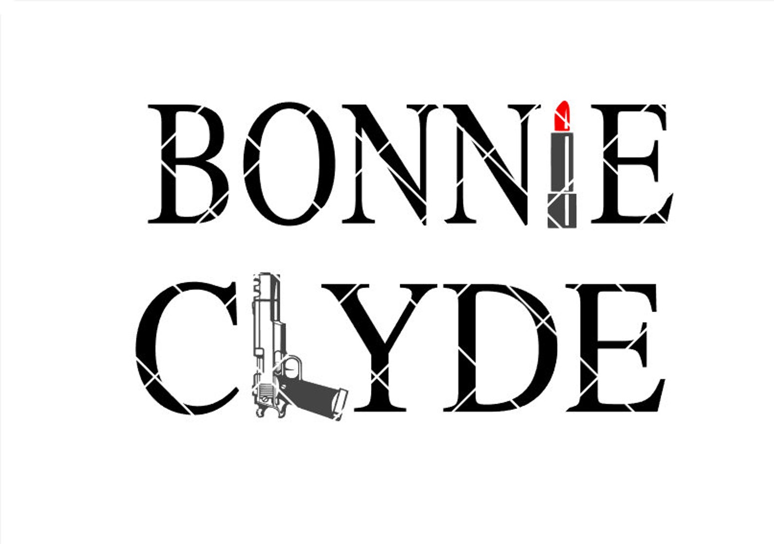 Bonnie and Clyde .svg .png .pdf .eps .dxf Instant Download Cut File - Etsy