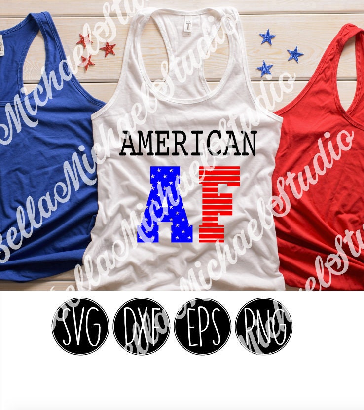 American AF .svg .png .pdf .eps .dxf Instant Download - Etsy