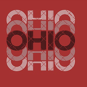 Retro Ohio Striped Lettering Echo - .svg .png .pdf .eps .dxf - Instant ...