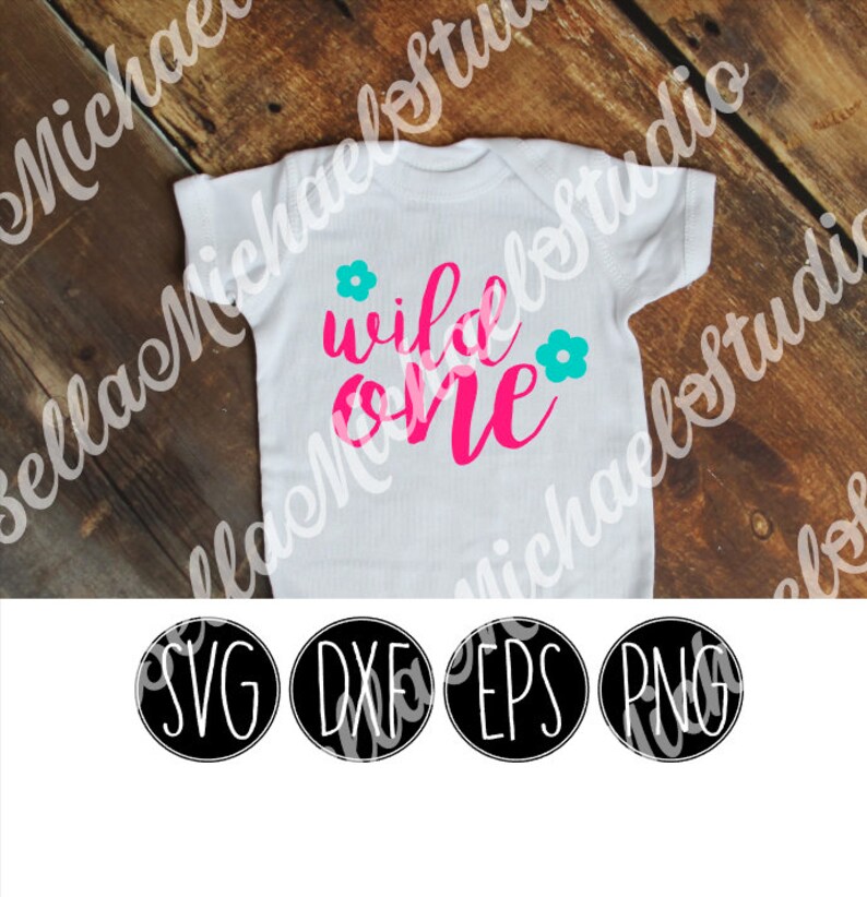 Wild One Flowers .svg .png .pdf .eps .dxf Instant Download | Etsy