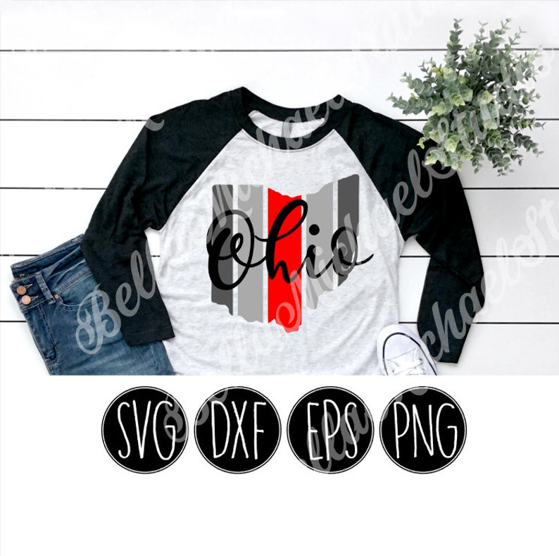 Striped Ohio State SVG – Script Cut File (digital Download) - Etsy