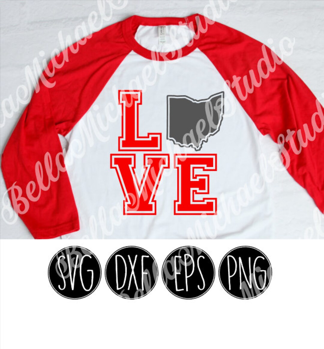 Love OHIO .svg .png .pdf .eps .dxf Instant Download Cut File - Etsy