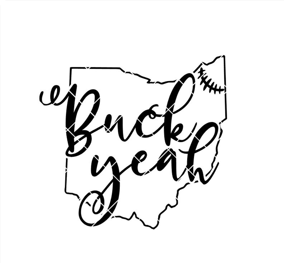 Buck Yeah Script in Ohio Football .svg .png .pdf .eps .dxf | Etsy