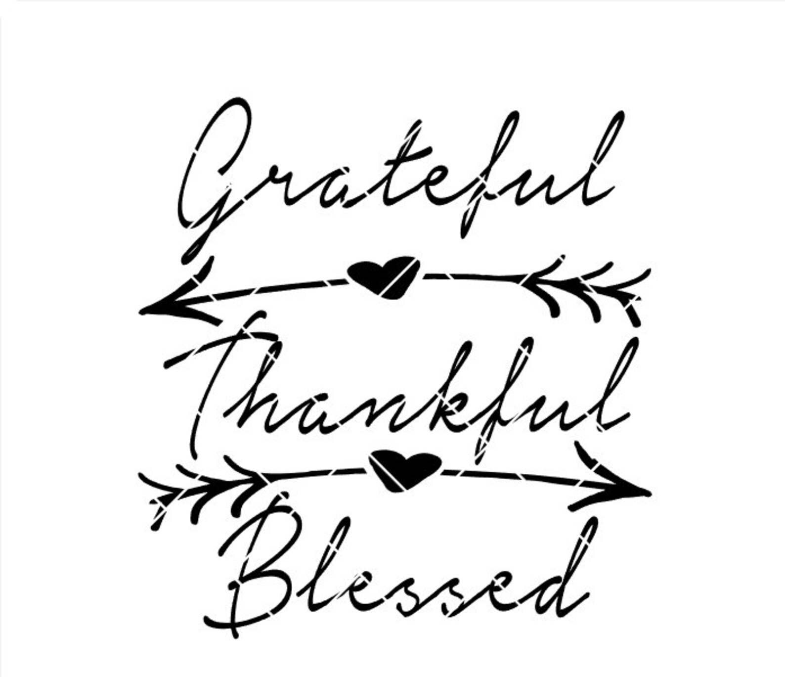 Grateful Thankful Blessed Arrows .svg .png .pdf .eps .dxf - Etsy