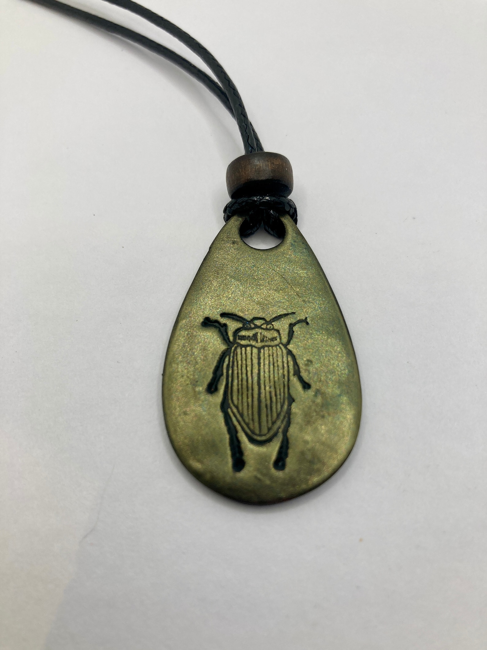 Beetle Necklace Egyptian Beetle Bug Pendant Clay Beetle - Etsy