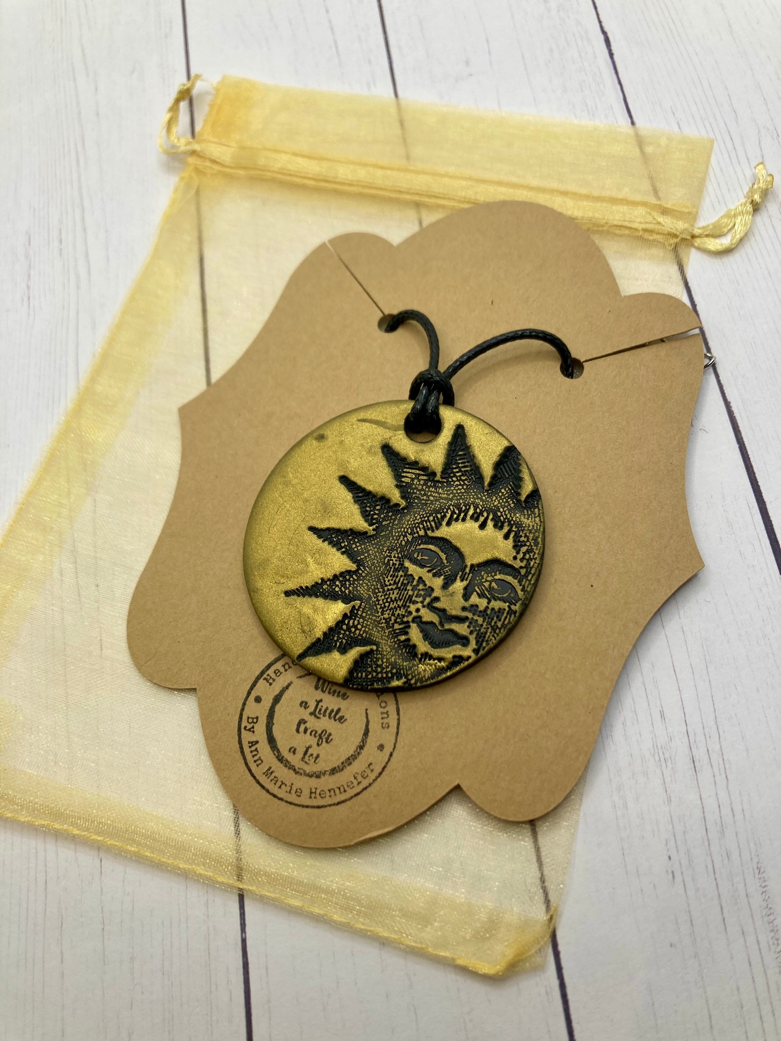 Sun Necklace - Sunshine Pendant- Gold Sun Necklace - Sunrise Charm ...