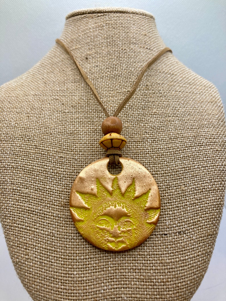 Sun Pendant Sun Necklace Gold Sun Necklace Sunrise Charm | Etsy