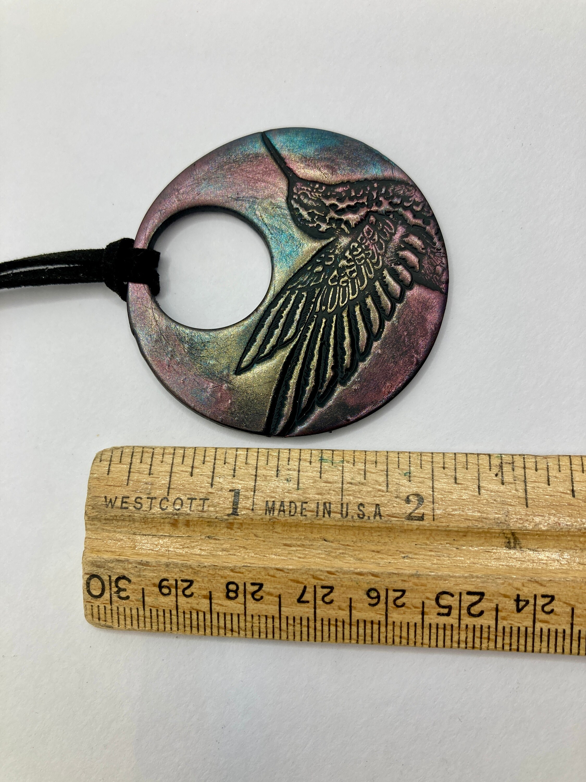 Hummingbird Stamped Necklace - Spring Clay Jewelry - Boho Hippie ...