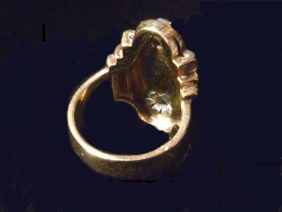14K American Legion Diamond Ring Mid Century - Gem