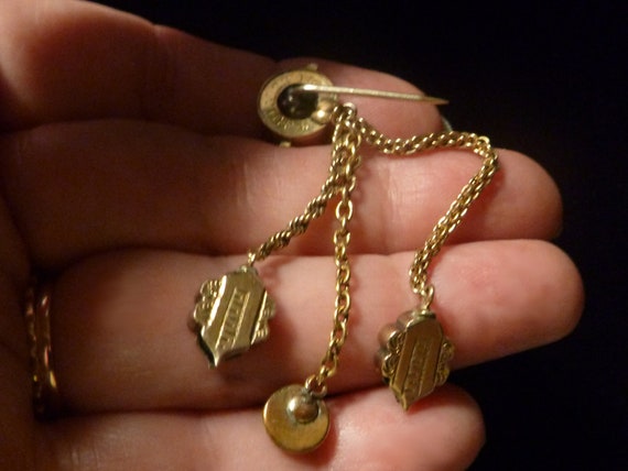 Victorian Chatelaine Brooch Pin - Gem